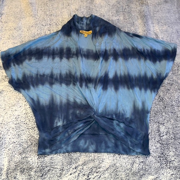 Democracy | Tops | Democracy Blue And Light Blue Tie Dye Top | Poshmark